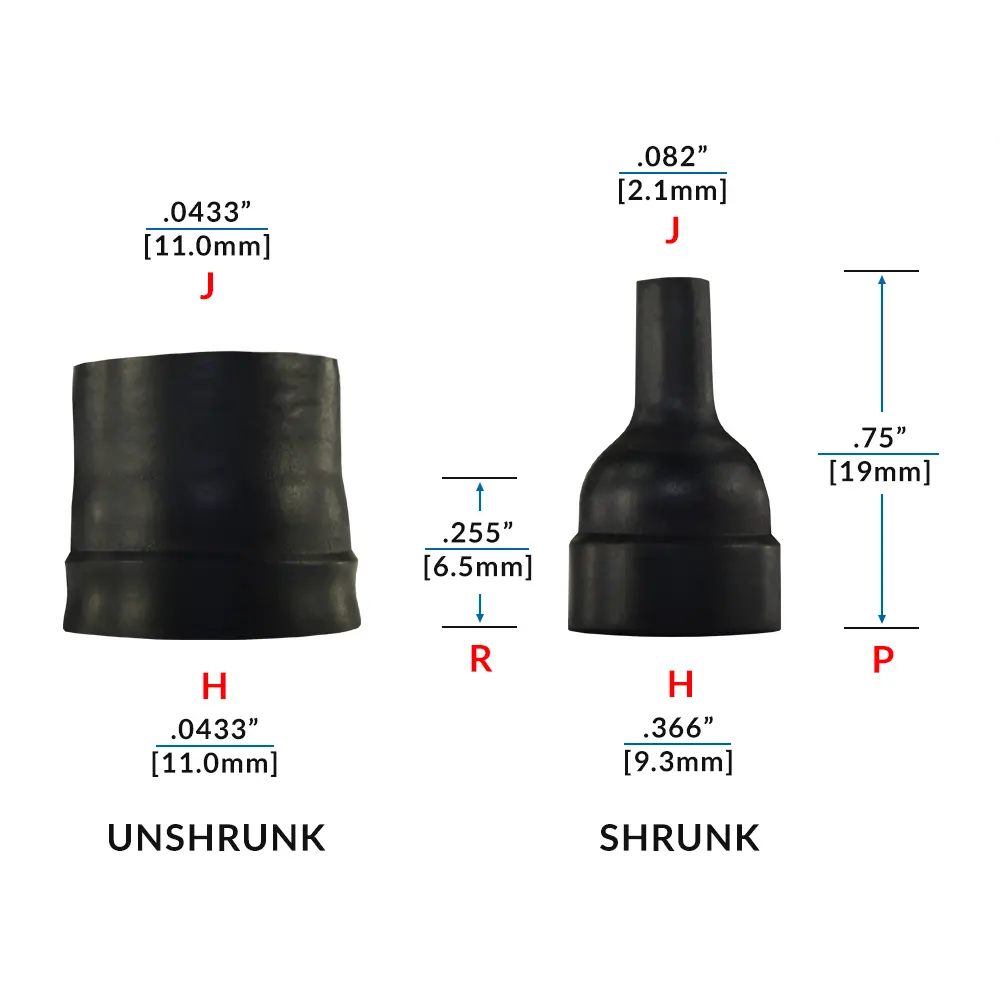 Raychem 204W221-25-0 Straight Lipped Boot 11mm