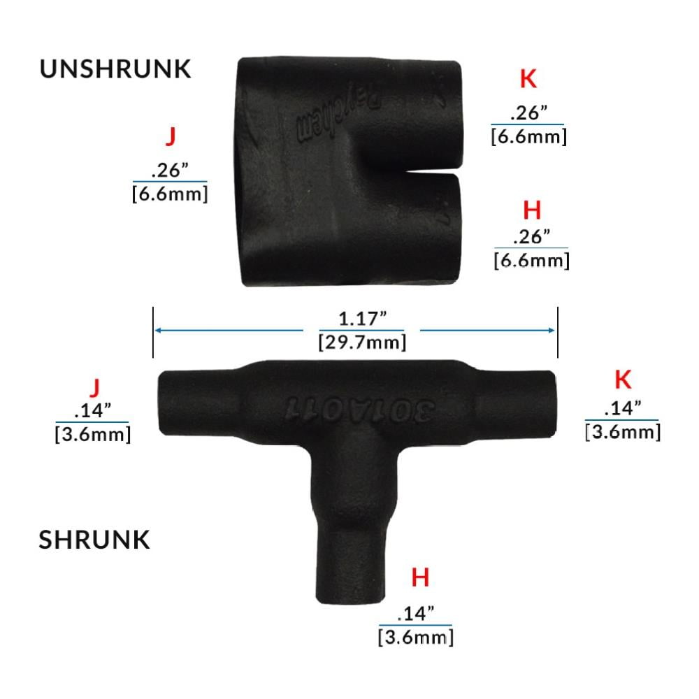 Raychem 301A011-25-0 T-Shape Transition 6.6mm