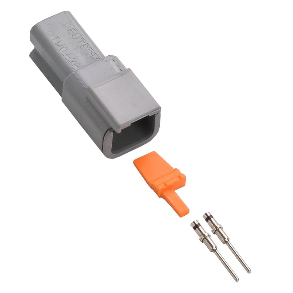 Deutsch DTM04-2P Set | 2-Way Receptacle + Wedgelock