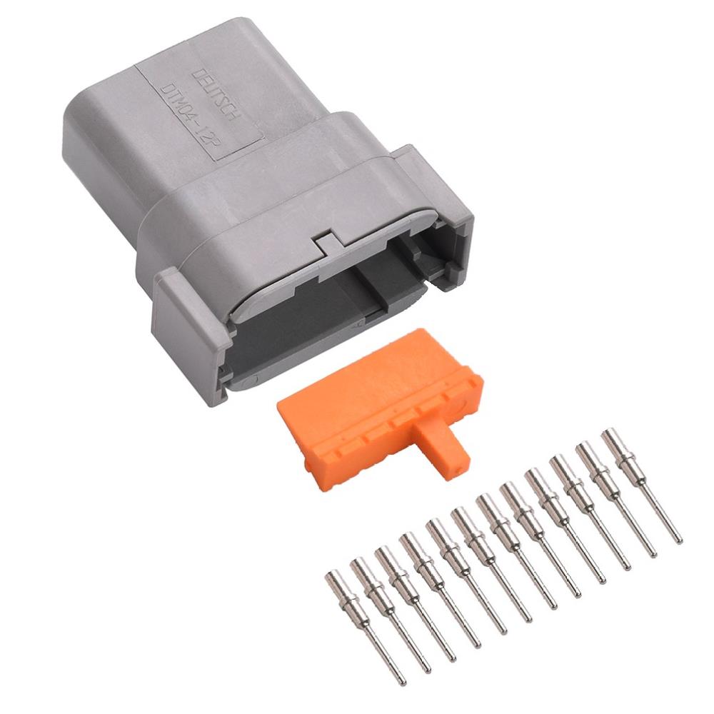Deutsch DTM04-12PA Set | 12-Way Receptacle + Wedgelock